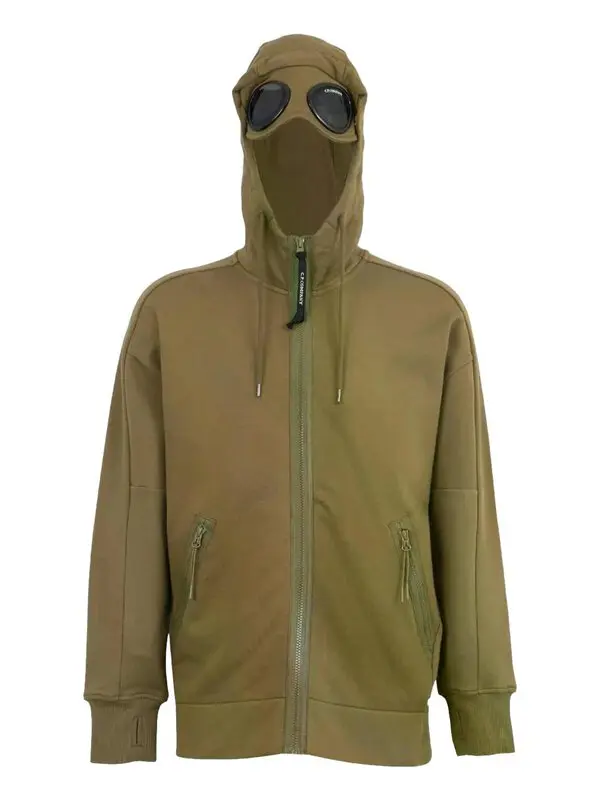 C.P. COMPANY Goggle Zip-up Hoodie - Green