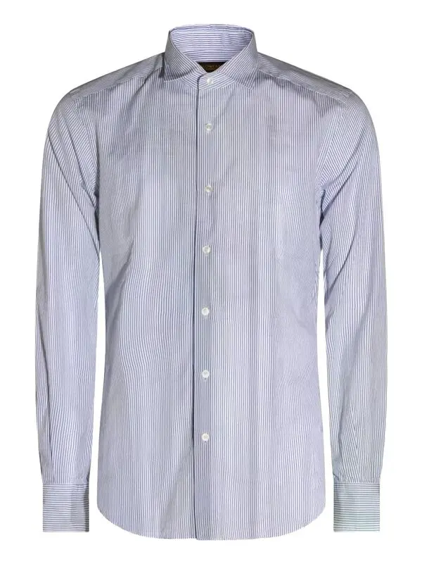 GLANSHIRT Striped Cotton Shirt - Blue