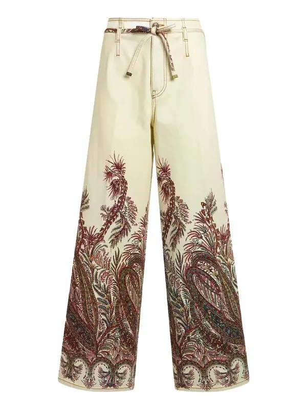 Etro Paisley-print Jeans - White