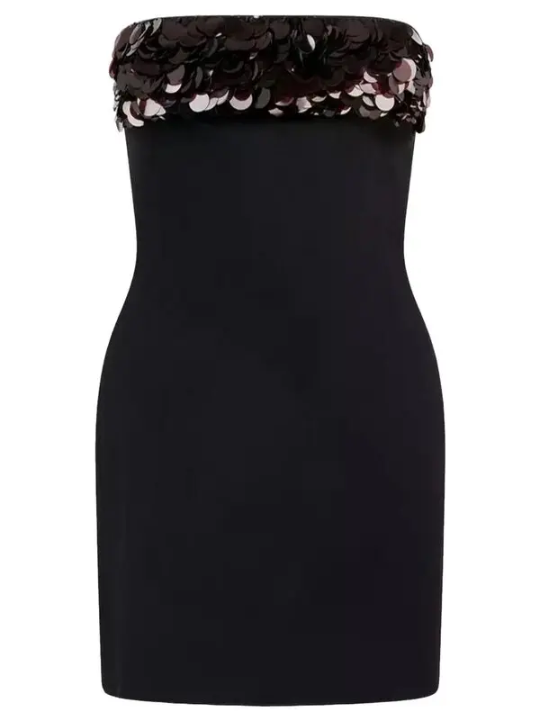 David Koma Sequin-embellished Strapless Mini Dress - Black