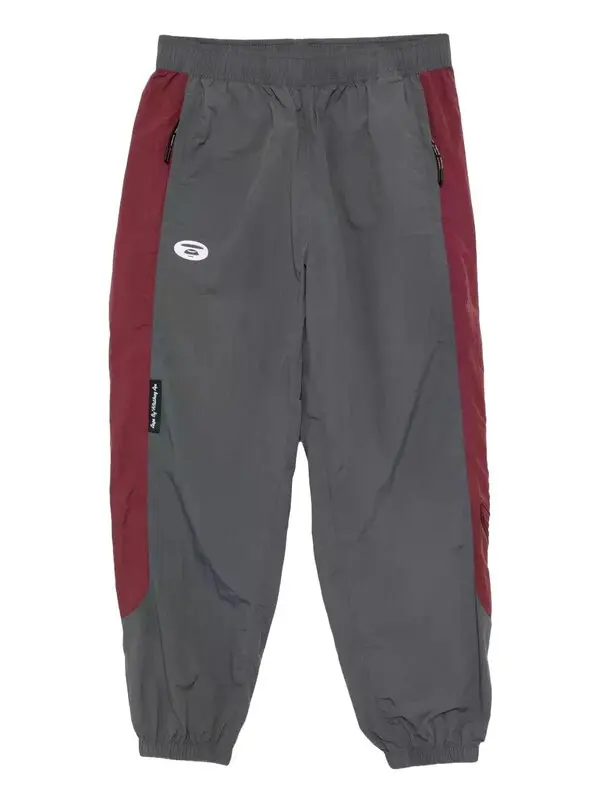 AAPE BY *A BATHING APE® Logo-embroidered Trousers - Grey
