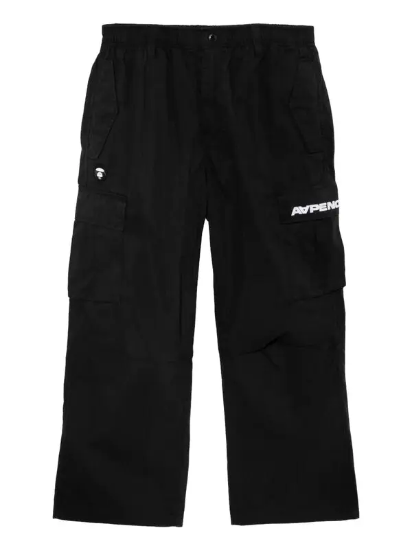 AAPE BY *A BATHING APE® Logo-patched Trousers - Black