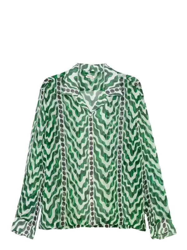 BODE Wave-pattern Shirt - Green