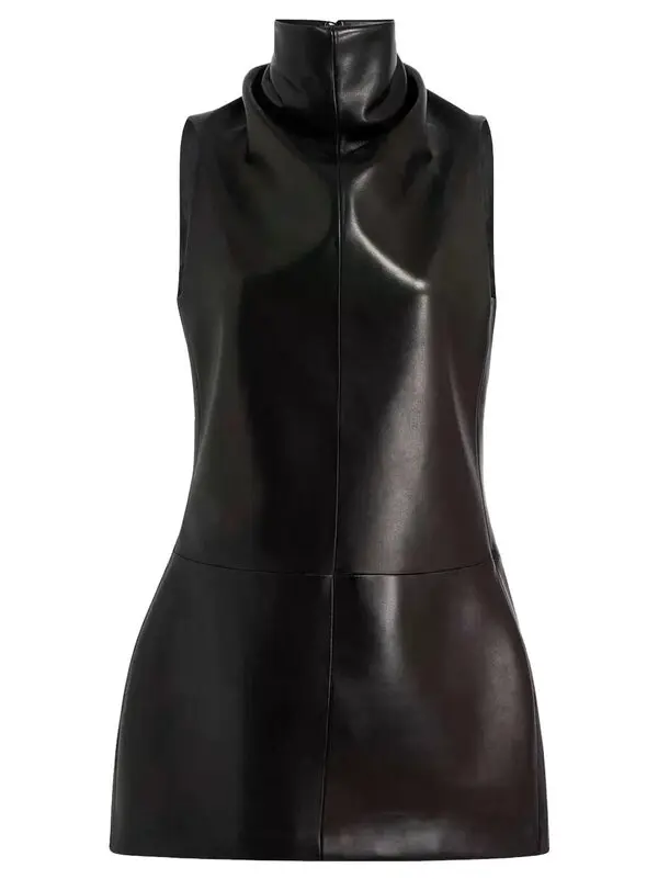 Khaite Daria High-neck Mini Dress - Black