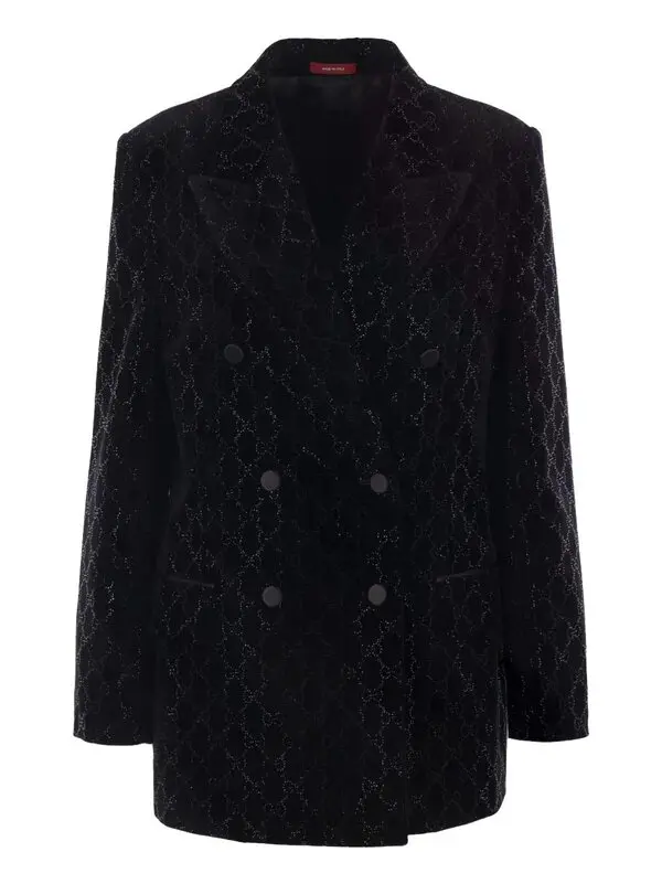 Gucci Crystal-embellished Velvet Blazer - Black