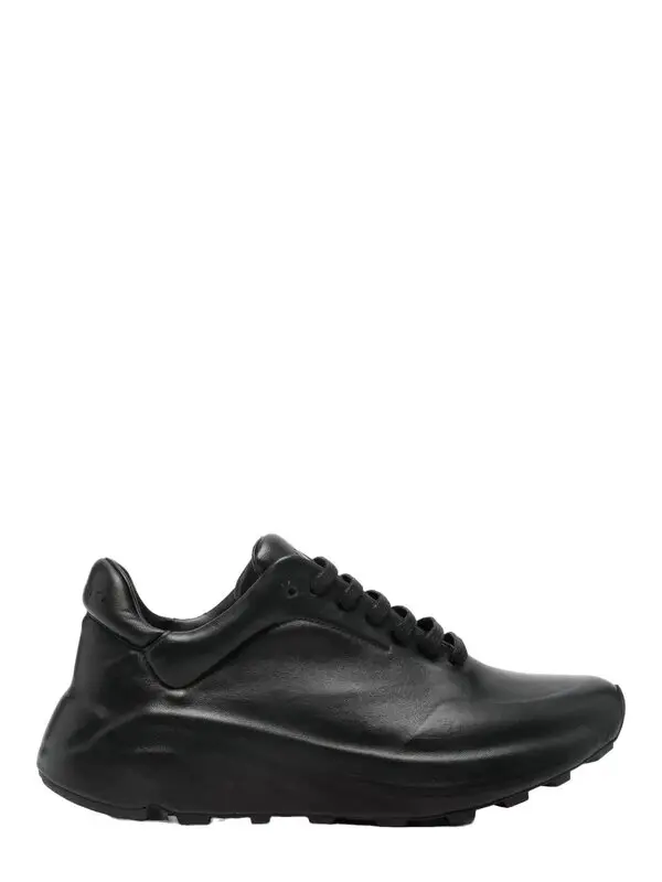 DEL CARLO Leather Sneakers - Black