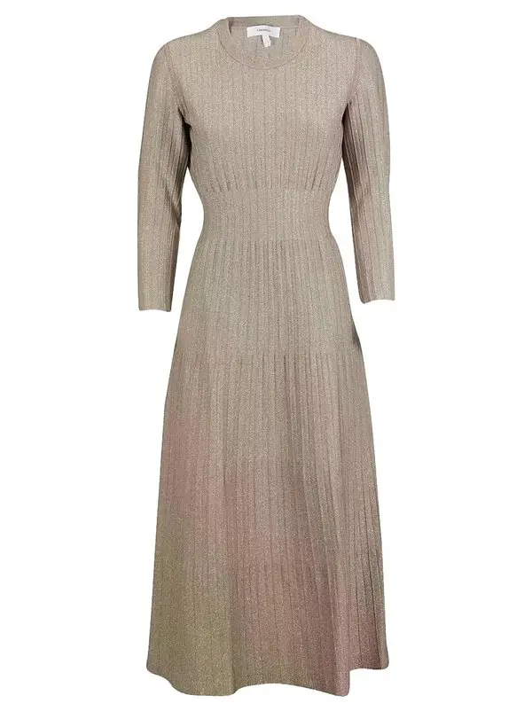 CASASOLA Pleated Midi Dress - Neutrals
