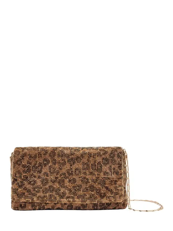 REISS Soho Leopard-print Crystal Shoulder Bag - Animal Print