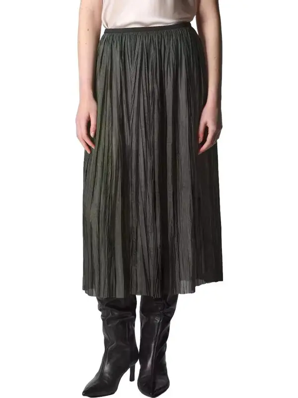 ROBERTO COLLINA Pleated Midi Skirt - Green
