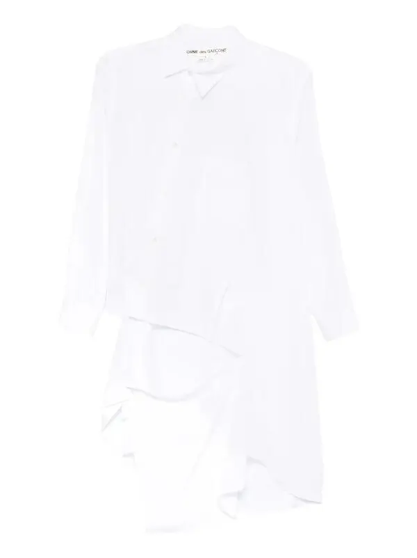 Comme Des Garçons Draped Shirt - White