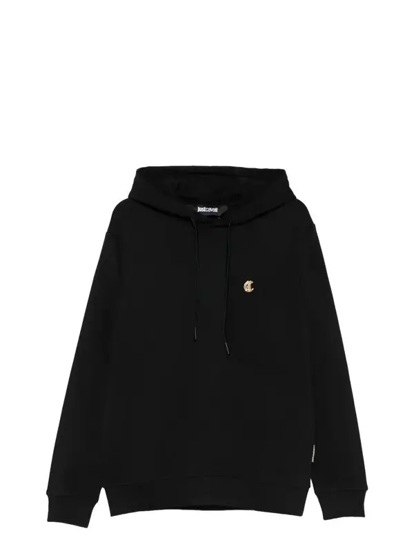 Just Cavalli Cotton Hoodie - Black