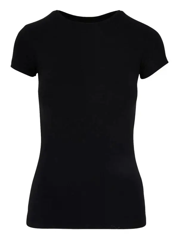 L'Agence Short-sleeve Crew-neck T-shirt - Black