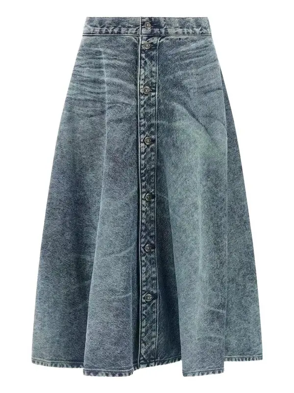 DIESEL Stone-washed Denim Skirt - Blue