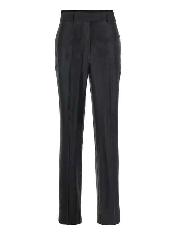 SEMICOUTURE Belt-loop Wool Trousers - Black