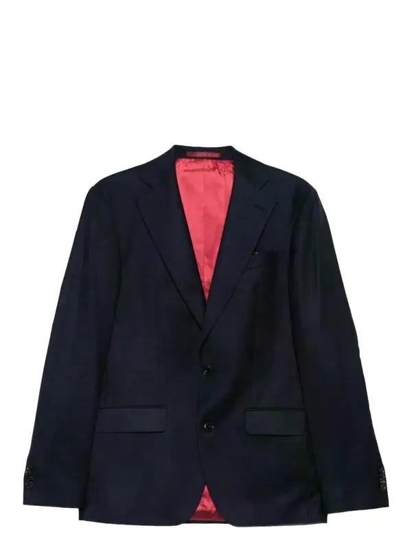 Sand Single-breasted Blazer - Blue