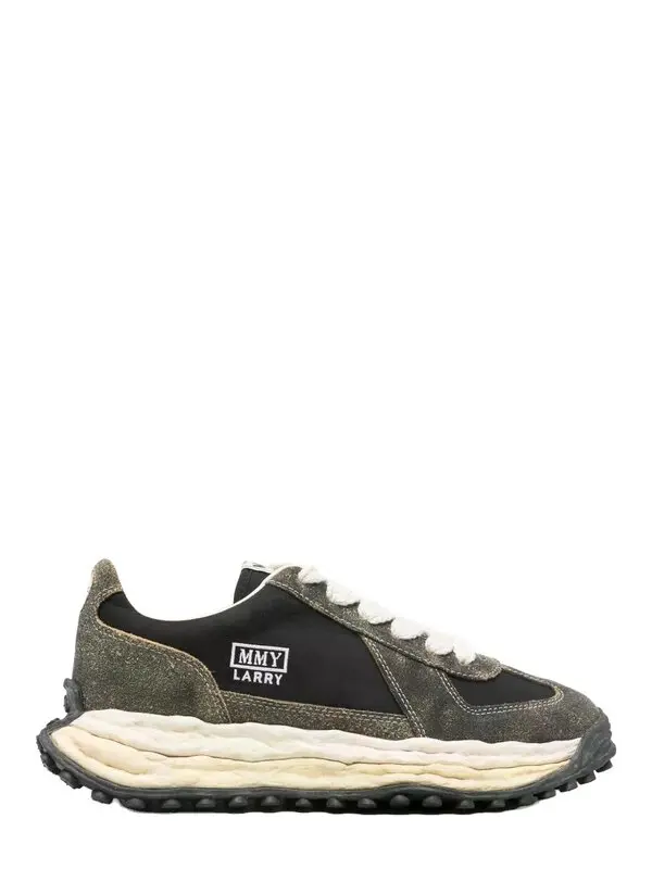 Mihara Yasuhiro Larry Logo-patch Suede Sneakers - Black