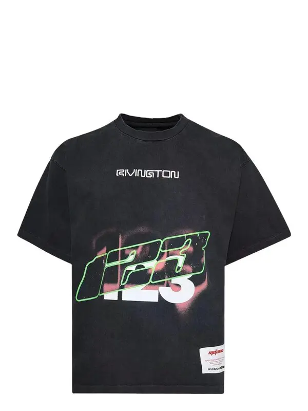 RRR123 Graphic-print T-shirt - Black