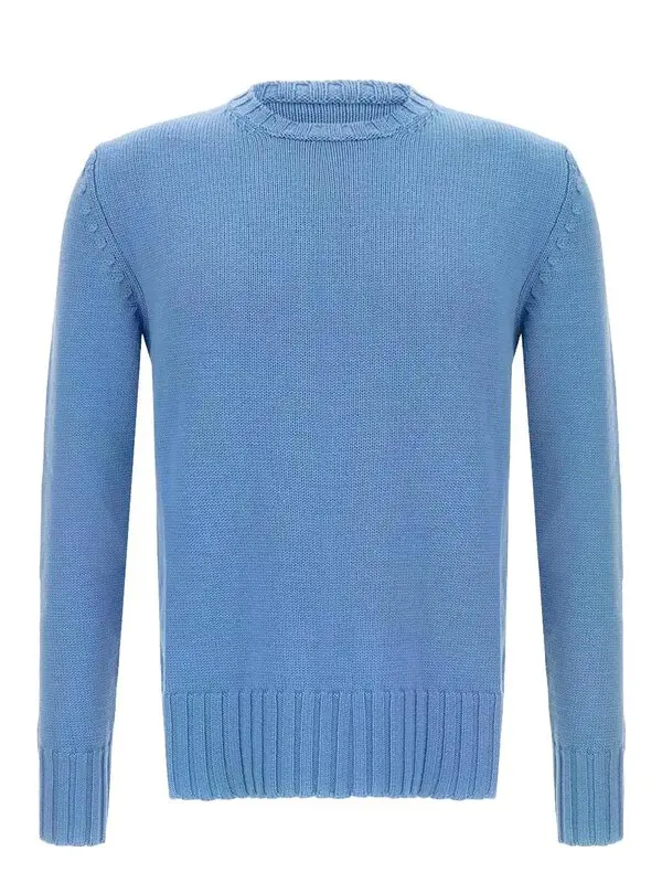 CUSTOMER LOVERS Crew-neck Wool Sweater - Blue