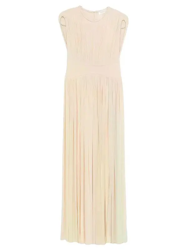 Zimmermann Pleated Sleeveless Midi Dress - Neutrals