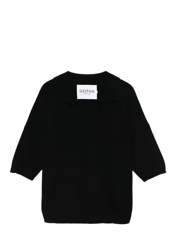 GOTHA V-neck T-shirt - Black