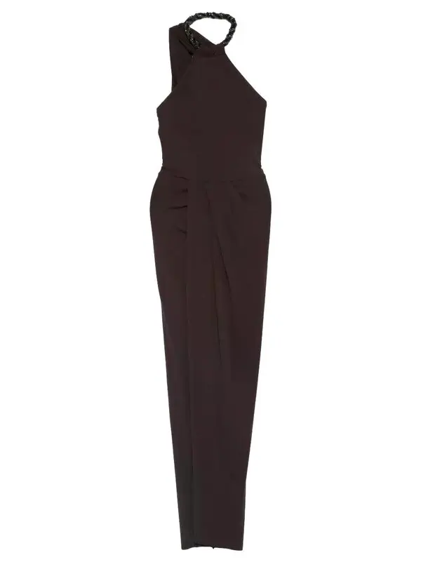 Amen Asymmetric Midi Dress - Brown