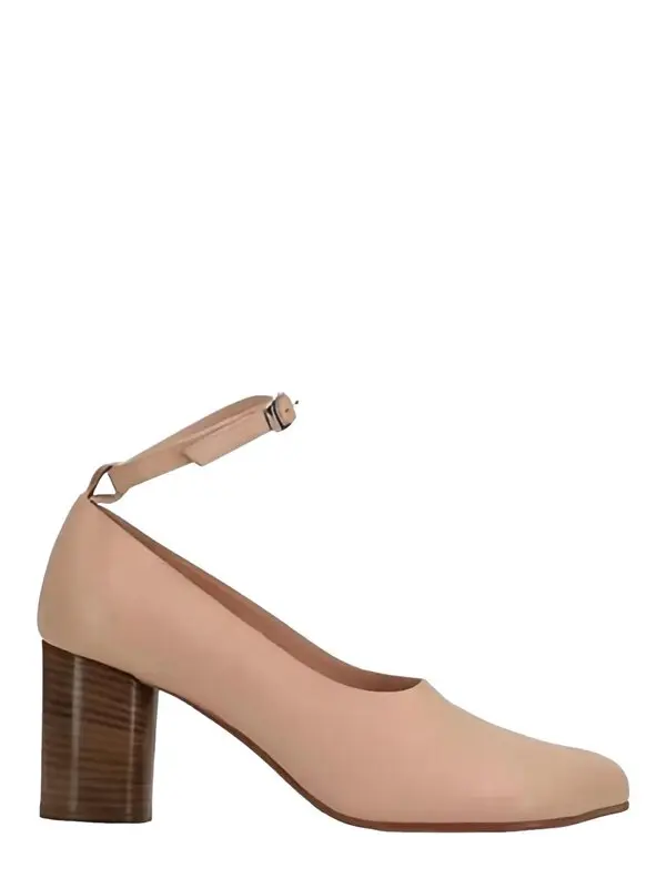 NICCOLO PASQUALETTI Block-heel Ankle-strap Pumps - Neutrals