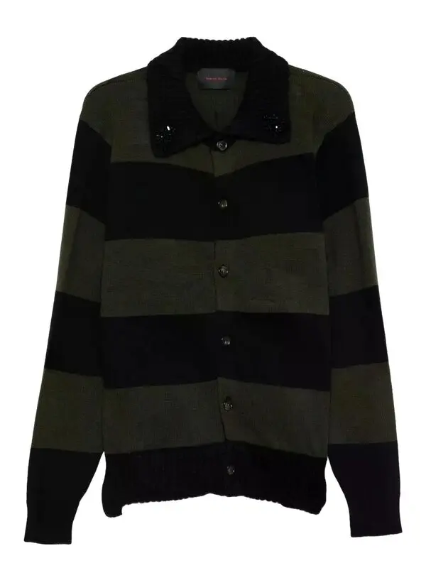 Simone Rocha Striped Cardigan - Black