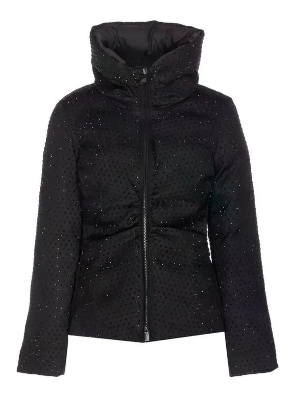 Pinko Strass-embellished High-neck Jacket - Black