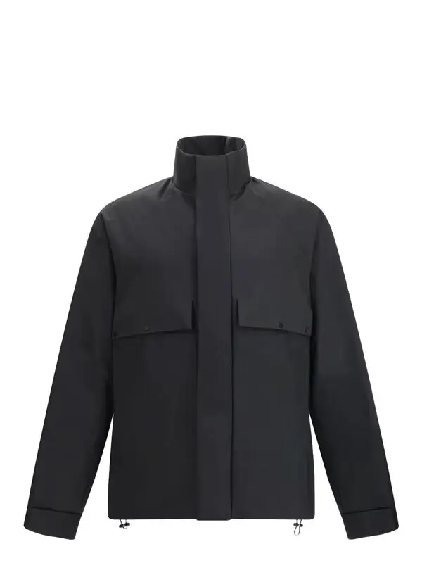 Moncler High-neck Flap-pocket Jacket - Black
