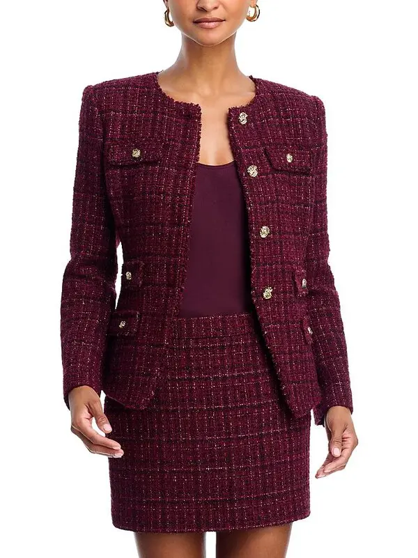 Generation Love Havana Tweed Jacket - Malbec Multi