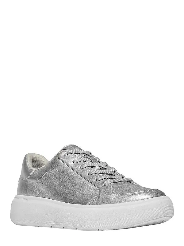 Fitflop Rtg Metallic Leather Sneakers - Silver