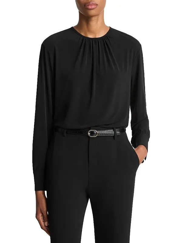 Vince Gathered Top - Black