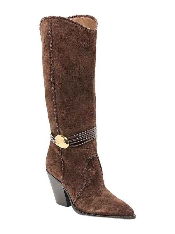 Dolce Vita Jody Western Boots - Dark Brown Suede