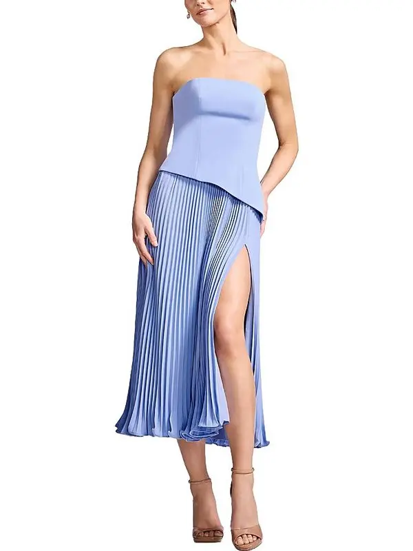 Dress The Population Kacey Strapless Midi Dress - Sky