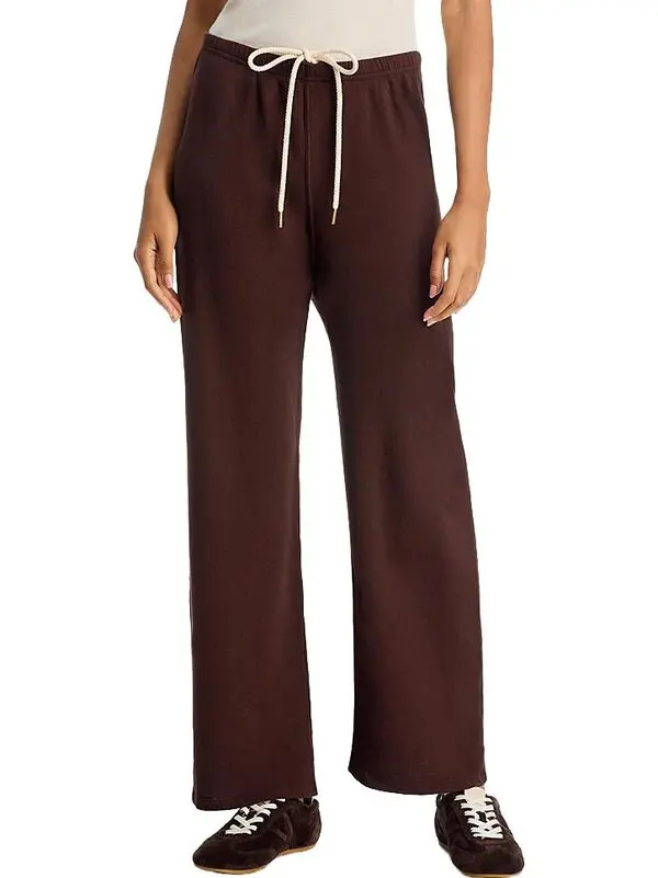 The Great. The Lap Cropped Flare Sweatpants - Driftwood