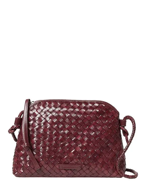 LOEFFLER RANDALL Mallory Woven Crossbody - Maroon