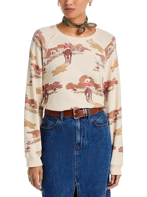 The Great. The Slouch Sweatshirt - Riding Horses Print