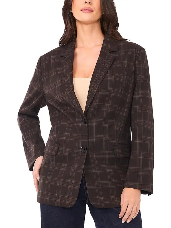 Vince Camuto Single Breasted Blazer - Chocolate