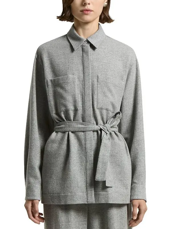 Peserico Belted Shirt - Silver