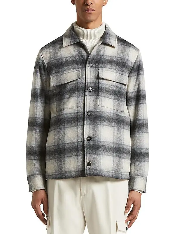 Peserico Relaxed Fit Shirt Jacket - Silver