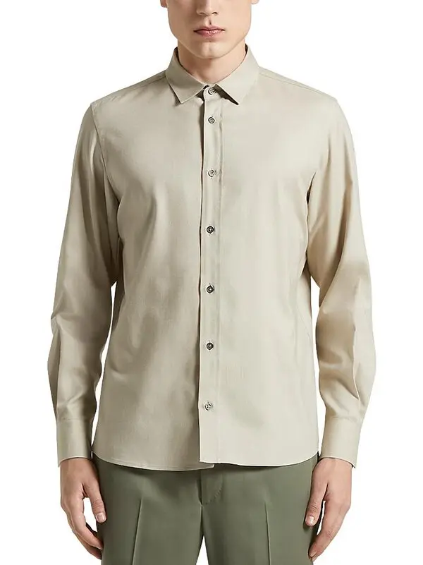 Peserico Button Front Shirt - Sepia
