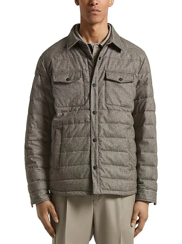 Peserico Samosa Quilted Jacket - Bark Brown