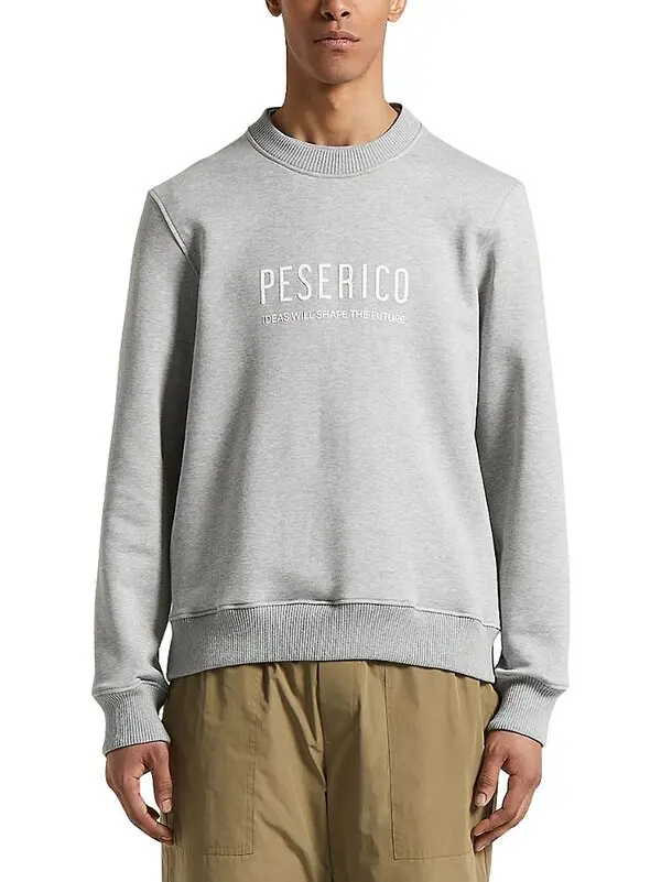 Peserico Cotton Logo Sweatshirt - Stone Grey