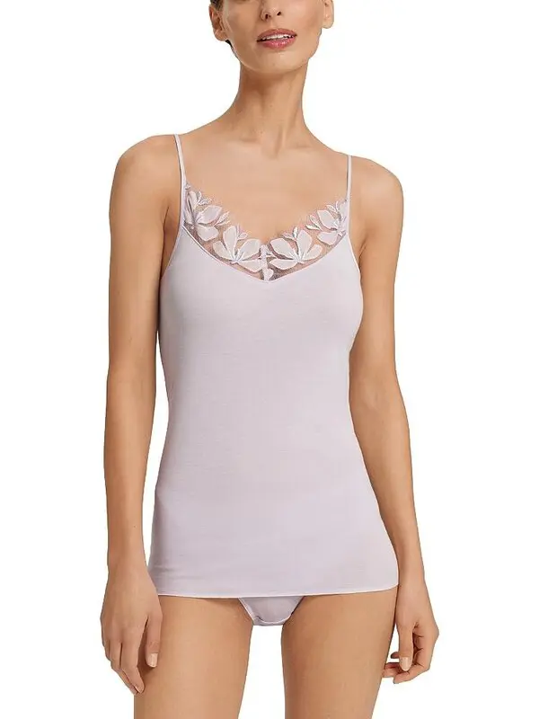 Hanro Kalea Embroidered Camisole - Pink Lavender