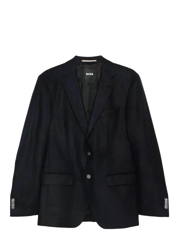 Hugo Boss Single-breasted Coat - Blue
