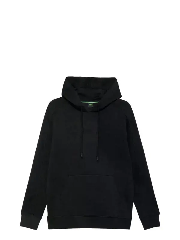 BOSS Patterned Jacquard Hoodie - Black