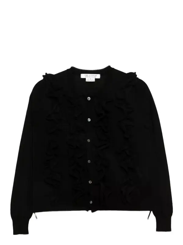 Comme Des Garçons Ruched Cardigan - Black