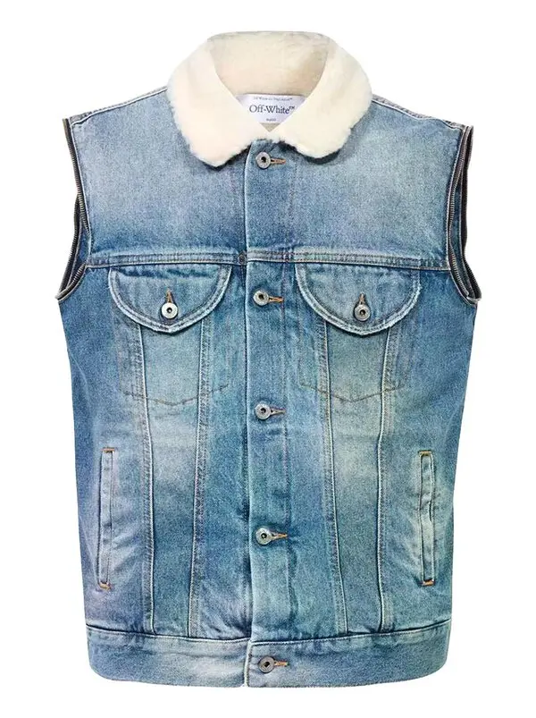 Off-White Denim Vest - Blue