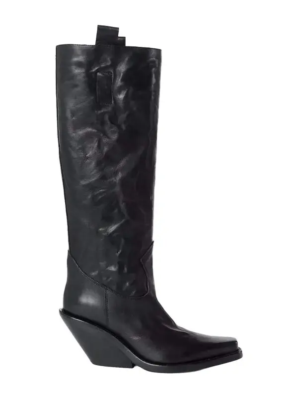 ANN DEMEULEMEESTER Lidar Calf-leather Cowboy Boots - Black