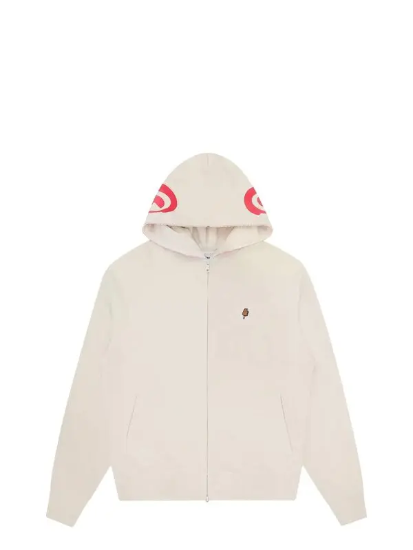 ICECREAM Zip-up Hoodie - White